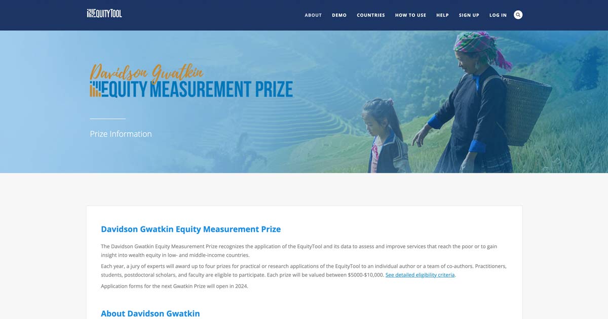 Equity Measurement Prize 2026 - Equity Tool